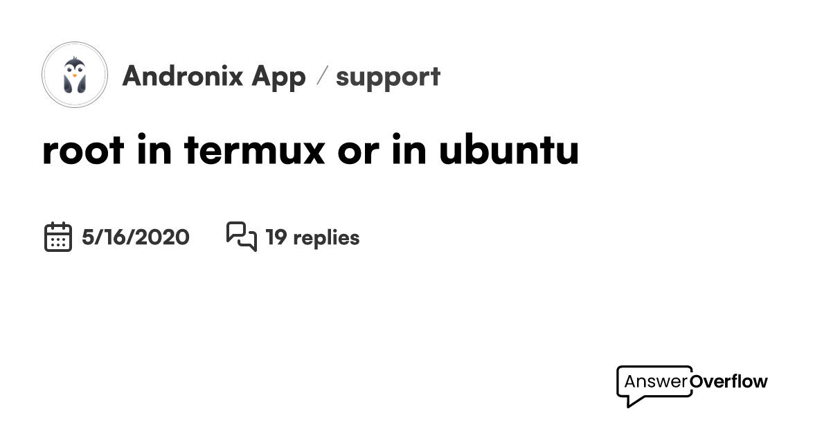 root in termux or in ubuntu? - Andronix App