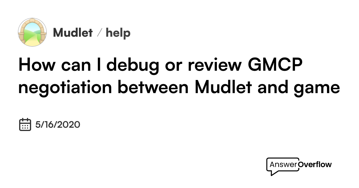 How can I debug or review GMCP negotiation between Mudlet and game? - Mudlet