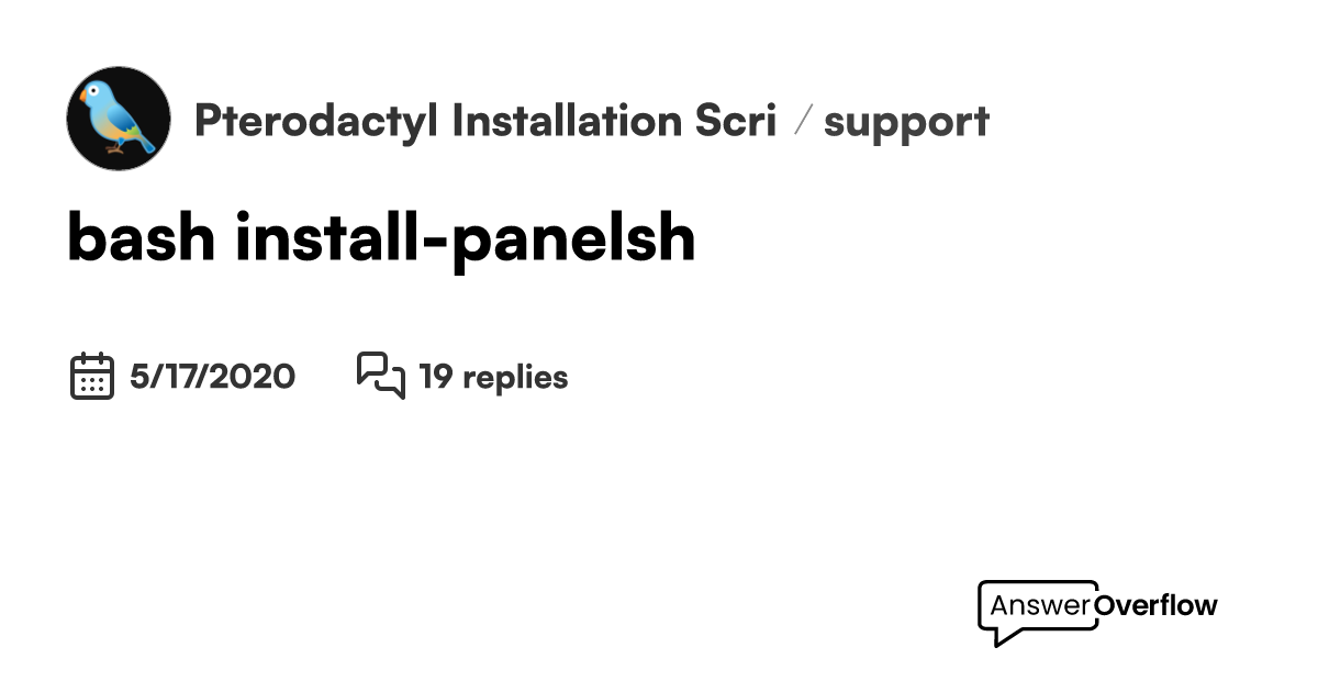 bash install-panel.sh - Pterodactyl Installation Script