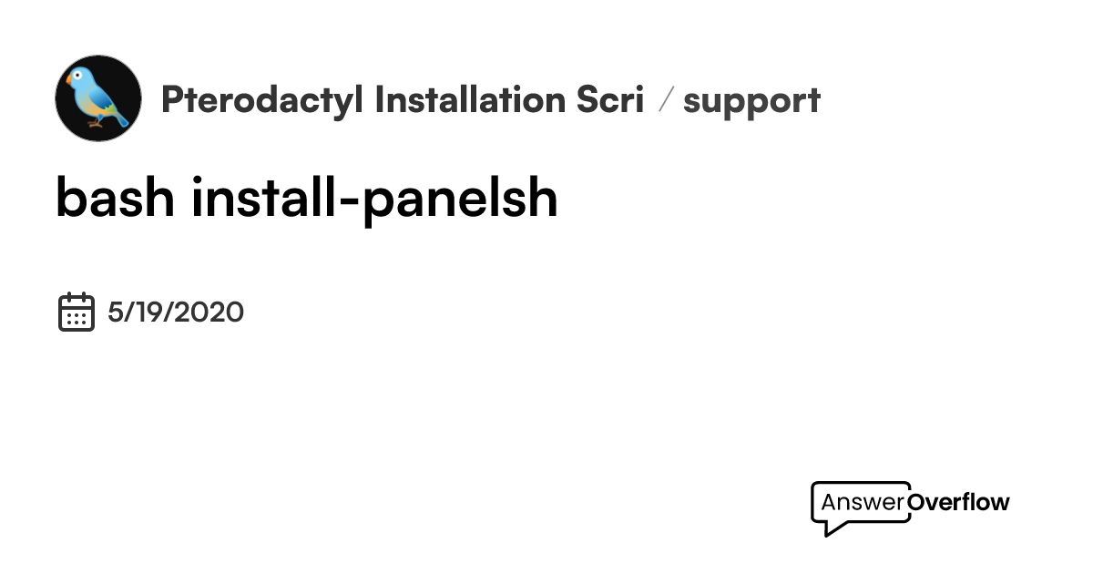 bash install-panel.sh - Pterodactyl Installation Script