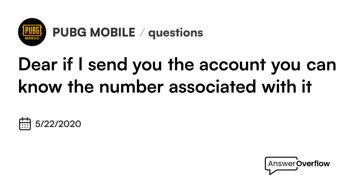 Dear, if I send you the account, you can know the number associated ...
