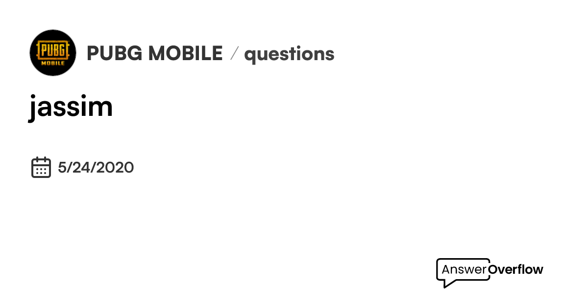 @jassim: - PUBG MOBILE