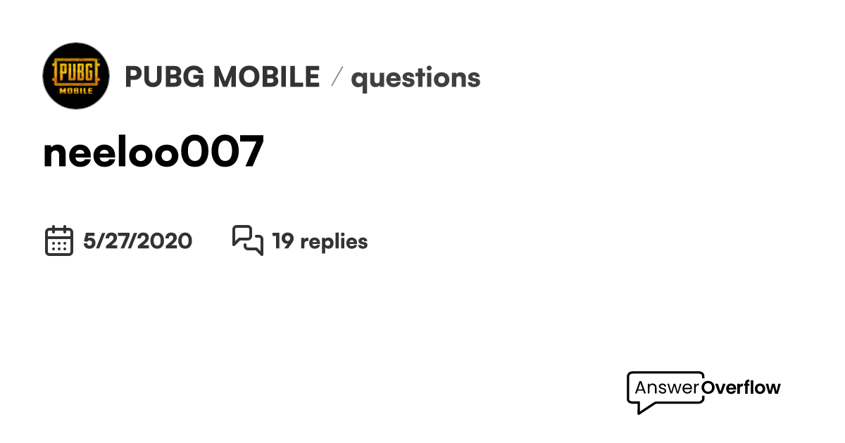 @neeloo#007: - PUBG MOBILE