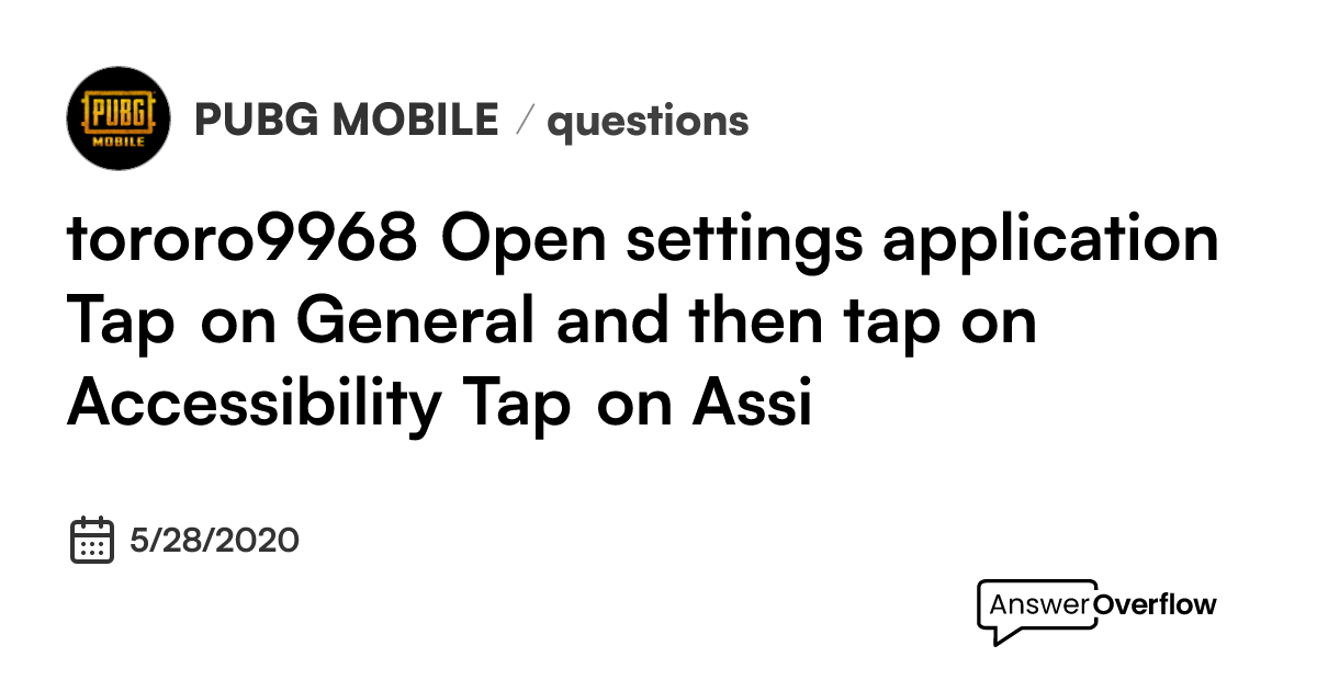 @tororo#9968 Open settings application. Tap on General and then tap on Accessibility. Tap on ...