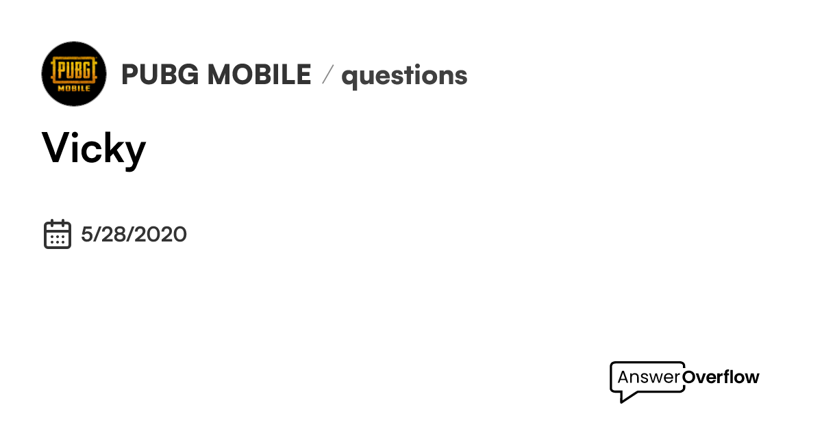 @Vicky ?? - PUBG MOBILE