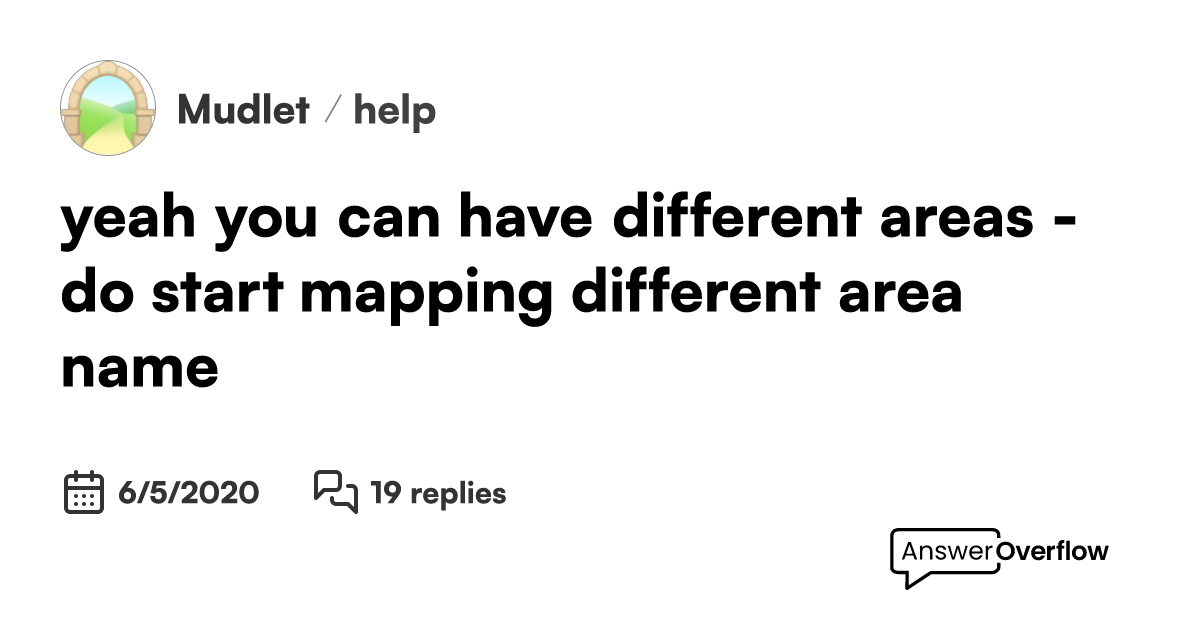 yeah, you can have different areas - do `start mapping ` - Mudlet