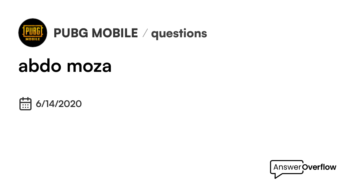 @abdo moza: - PUBG MOBILE