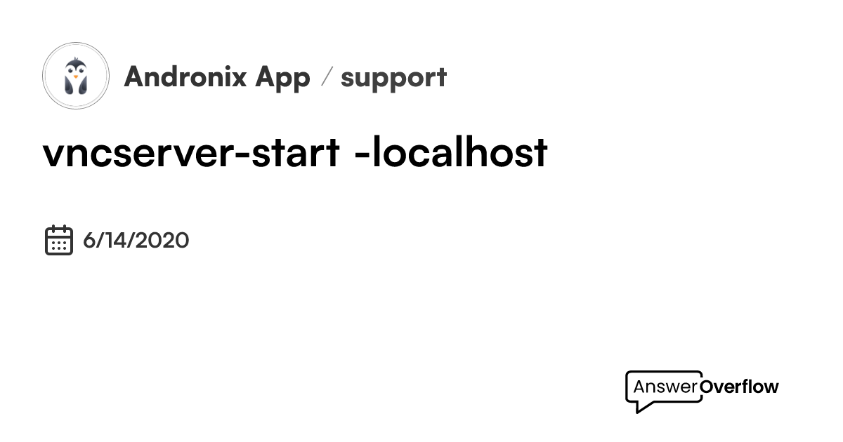 vncserver-start -localhost - Andronix App