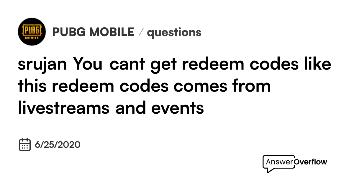 @srujan You can't get redeem codes like this, redeem codes comes from livestreams and events ...