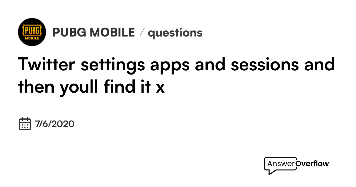 Twitter settings > apps and sessions and then you'll find it @0x0000 ...