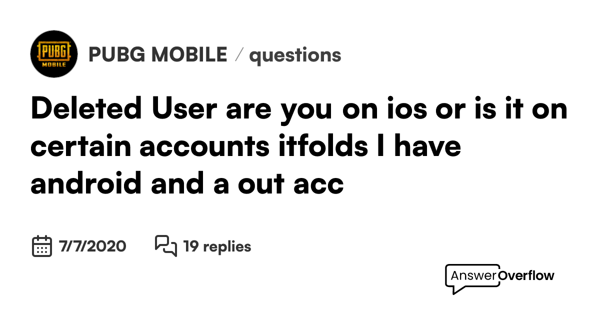 > @Deleted User are you on ios or is it on certain accounts? @itfolds I have android and a out ...