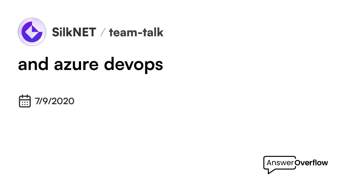 and azure devops - Silk.NET
