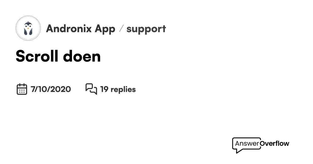 Scroll doen - Andronix App