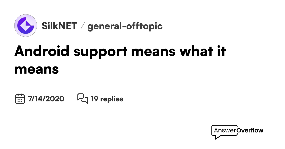 Android support means what it means - Silk.NET