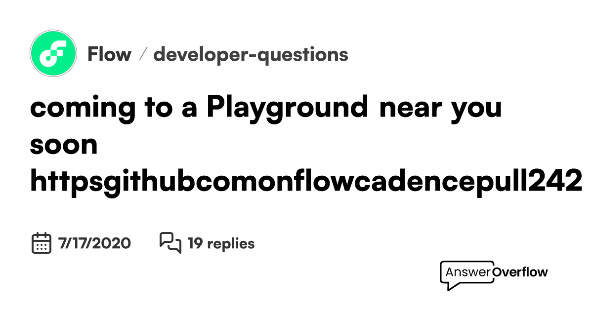 coming to a Playground near you soon: https://github.com/onflow/cadence/pull/242 😀 - Flow