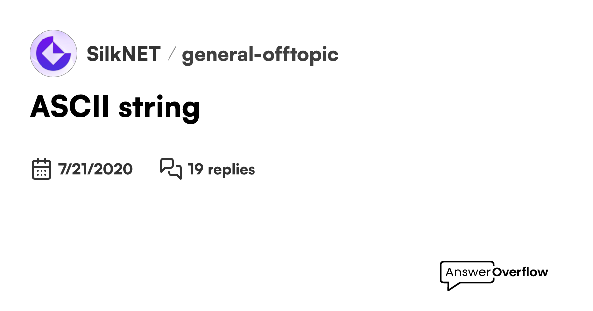 ASCII string? - Silk.NET