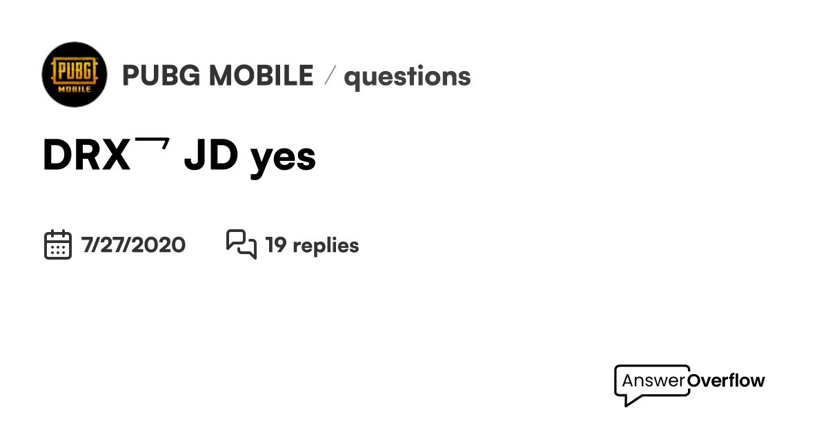 DRX』乛 JD yes - PUBG MOBILE