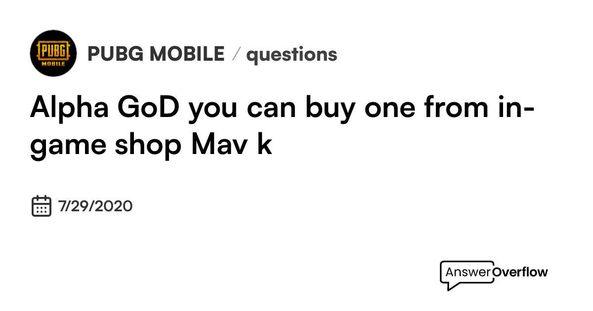 > @Alpha GoD you can buy one from in-game shop. @Mav k - PUBG MOBILE