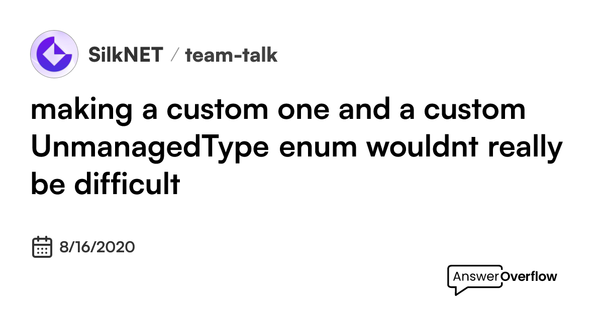 making a custom one and a custom UnmanagedType enum wouldn't really be difficult - Silk.NET