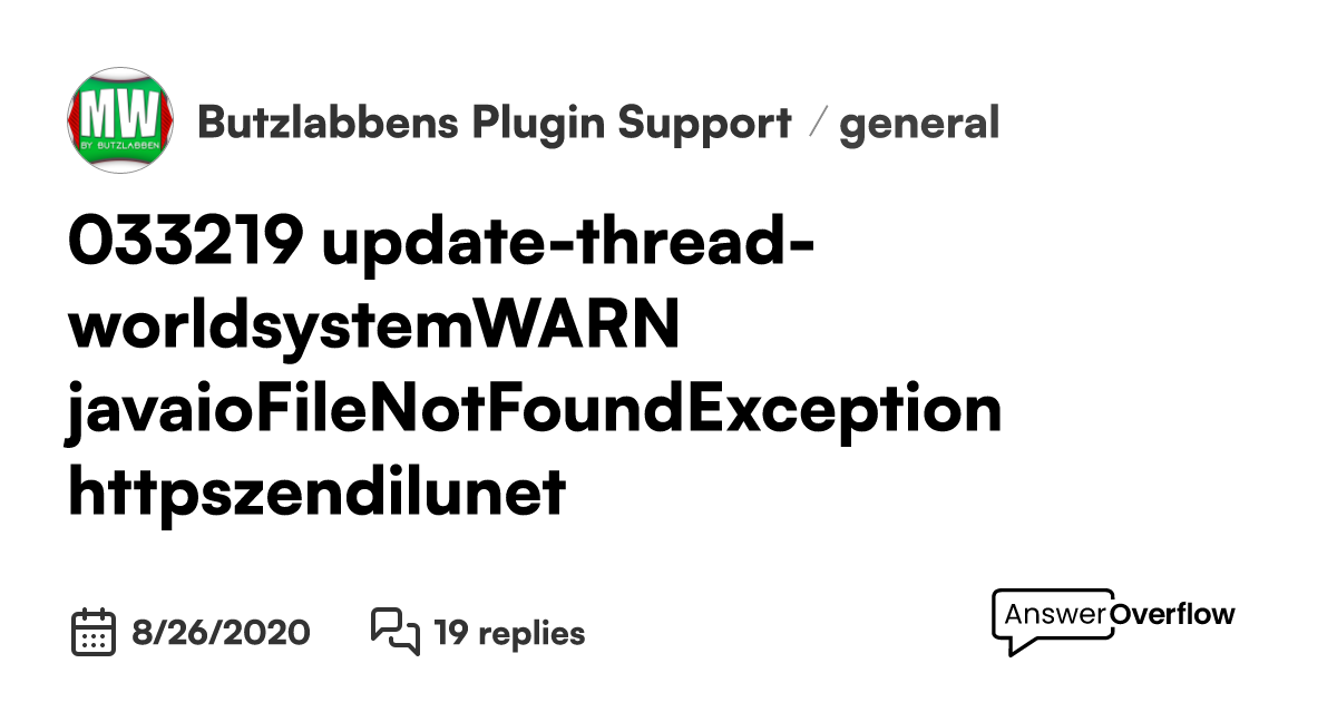 03:32:19] [update-thread-worldsystem/WARN]: java.io.FileNotFoundException: https://zendilu.net ...
