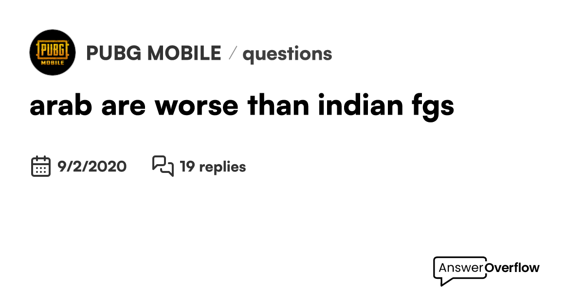 arab are worse than indian fgs - PUBG MOBILE