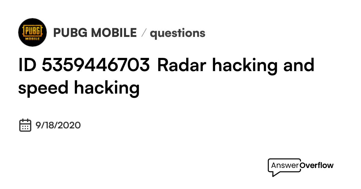 ID 5359446703 Radar hacking and speed hacking - PUBG MOBILE
