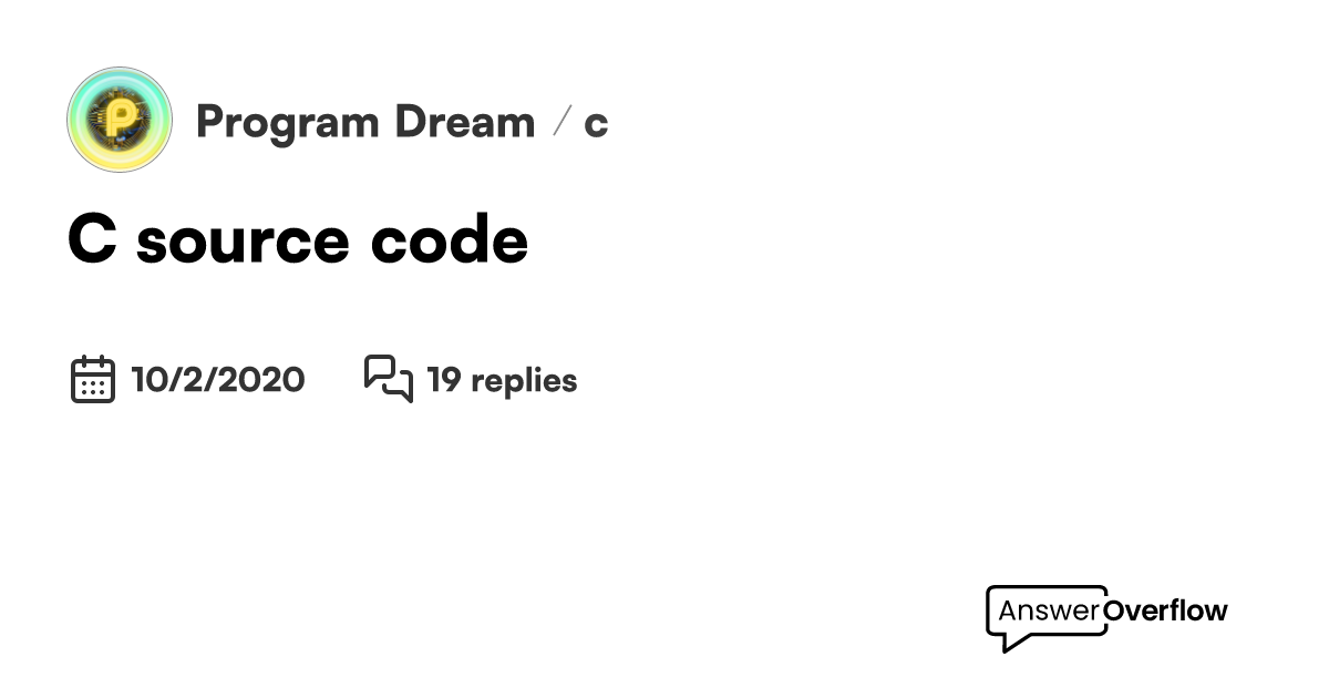 C source code - Program Dream