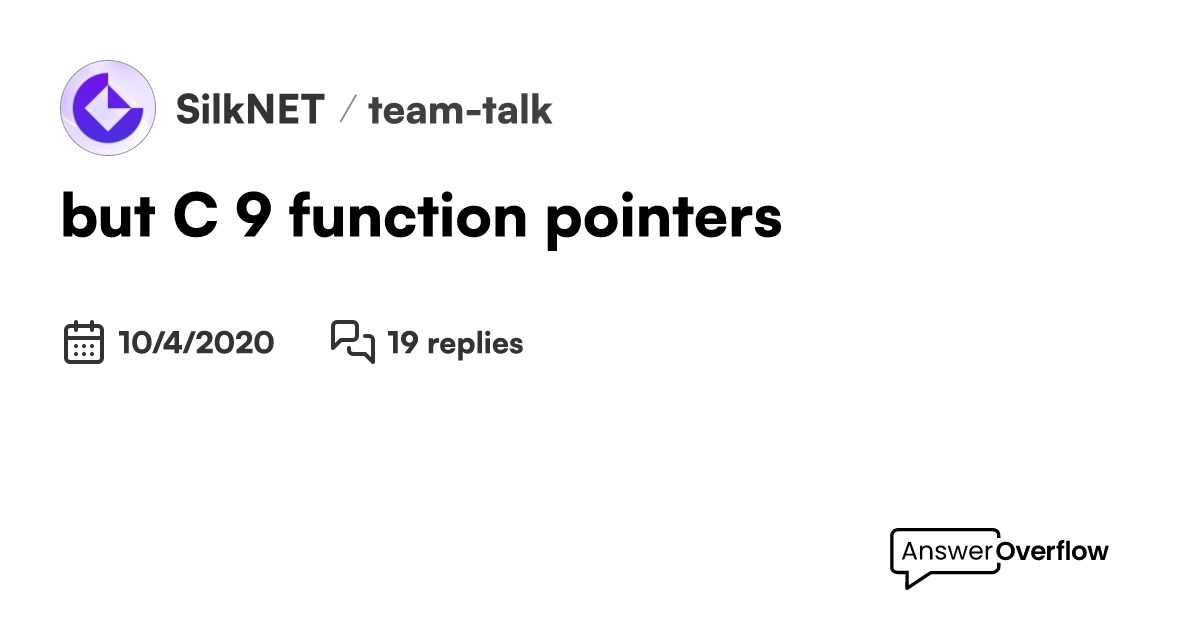 but C# 9 function pointers - Silk.NET