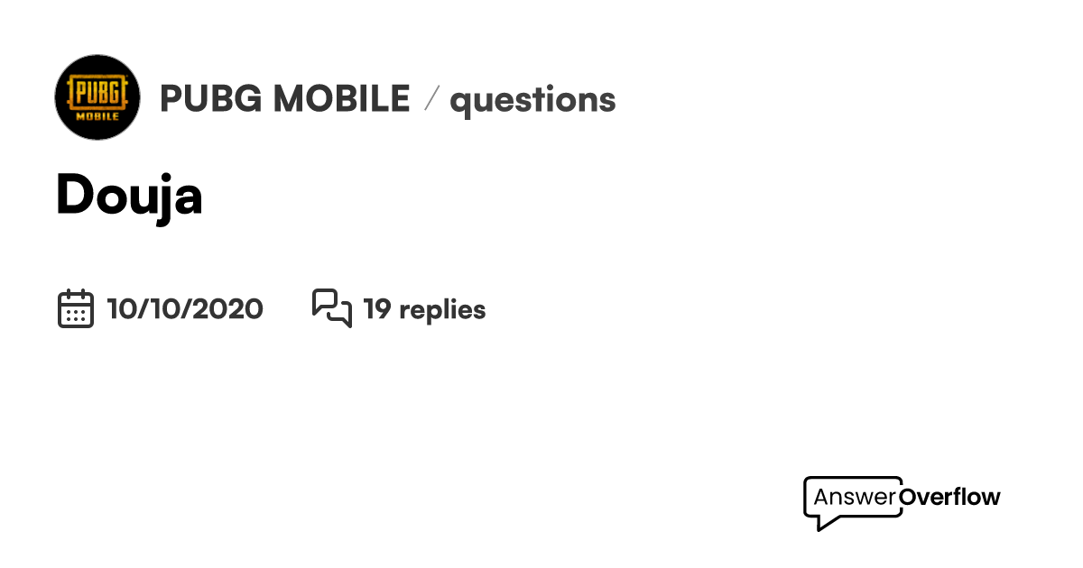 @Douja ? - PUBG MOBILE