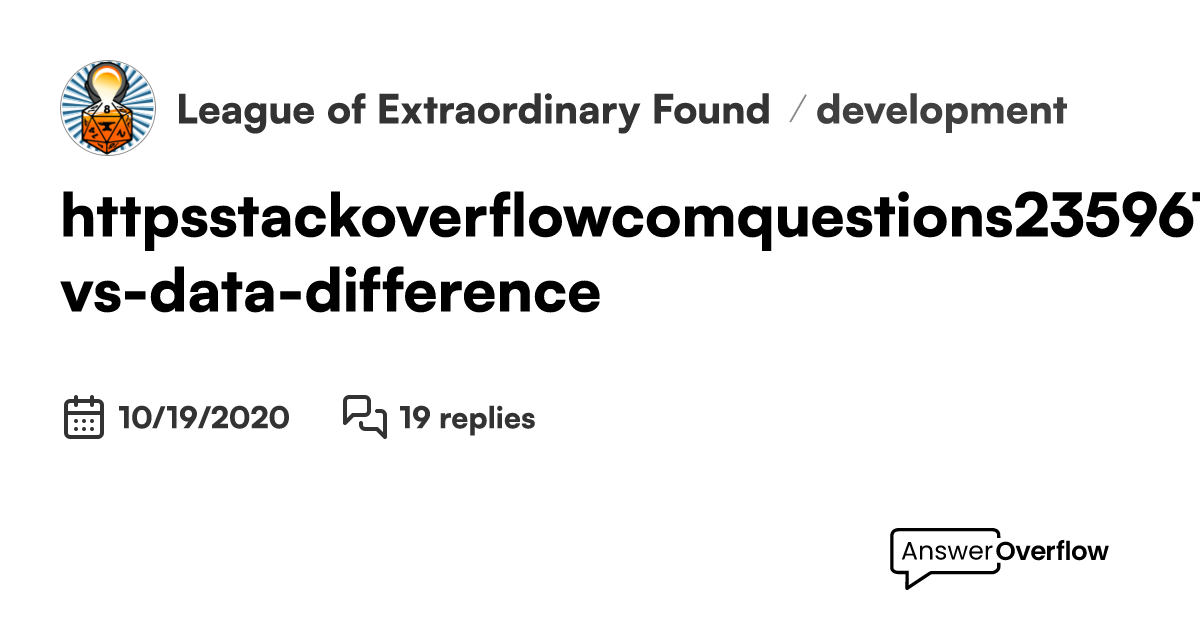 https://stackoverflow.com/questions/23596751/dataset-vs-data-difference - League of ...