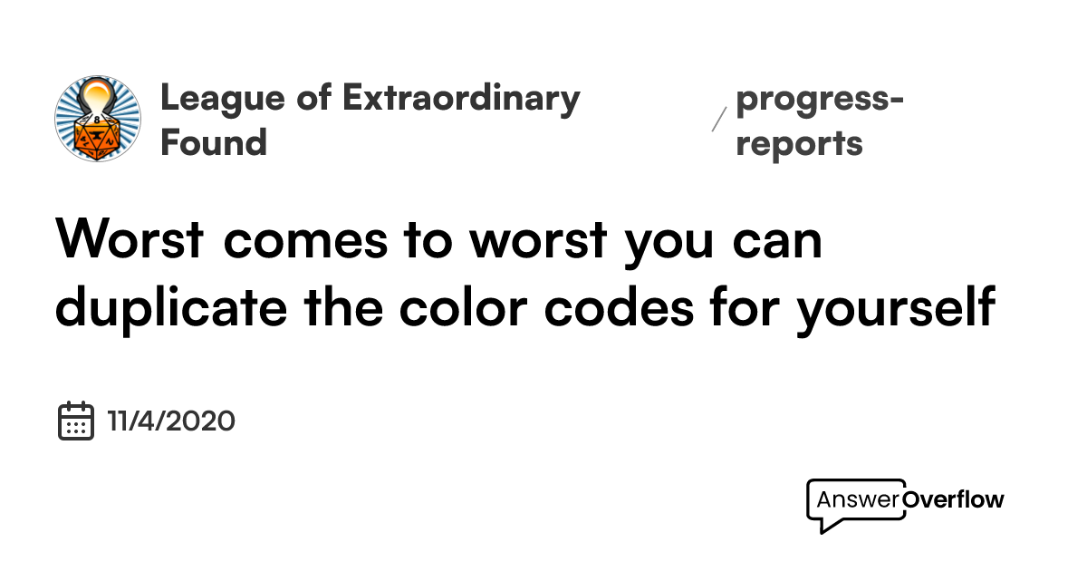 Worst comes to worst you can duplicate the color codes for yourself ...