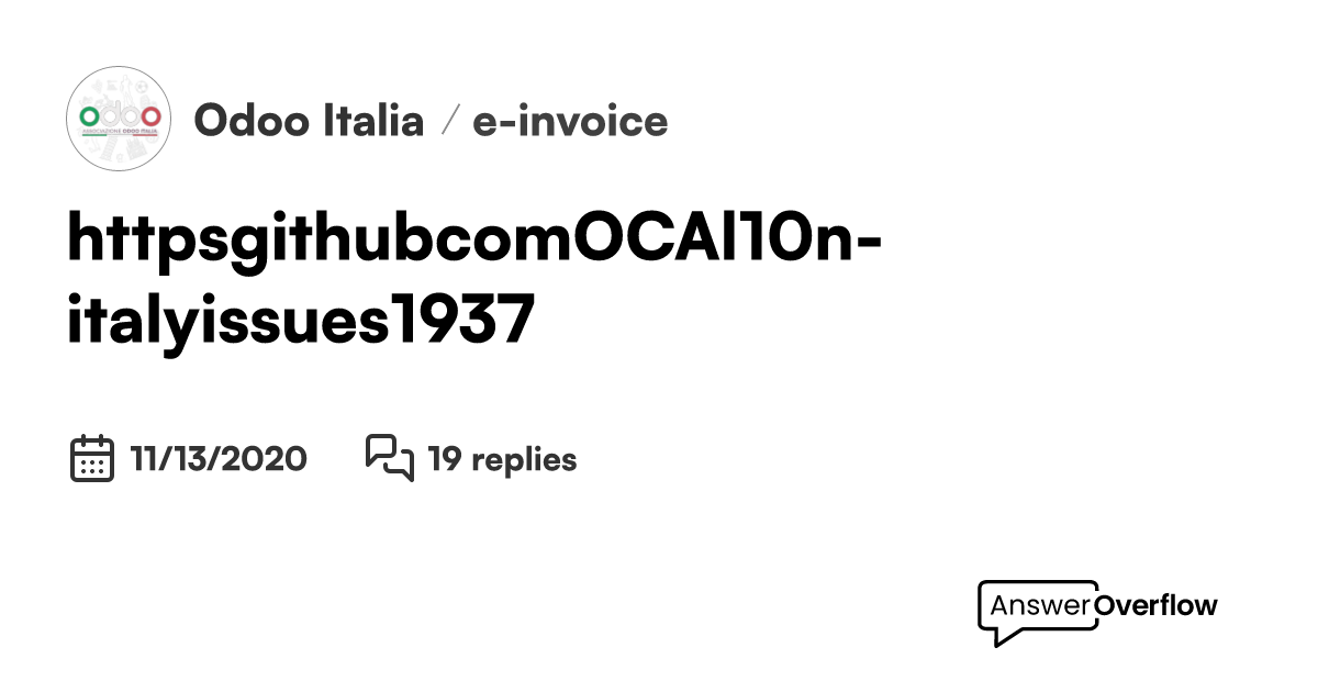 https://github.com/OCA/l10n-italy/issues/1937 - Odoo Italia