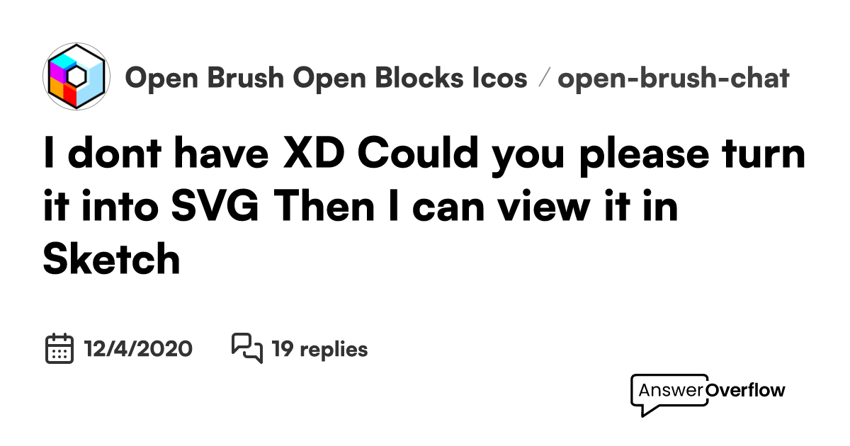 I don't have XD 😩 Could you please turn it into SVG ？Then I can view it in Sketch - Open Brush ...