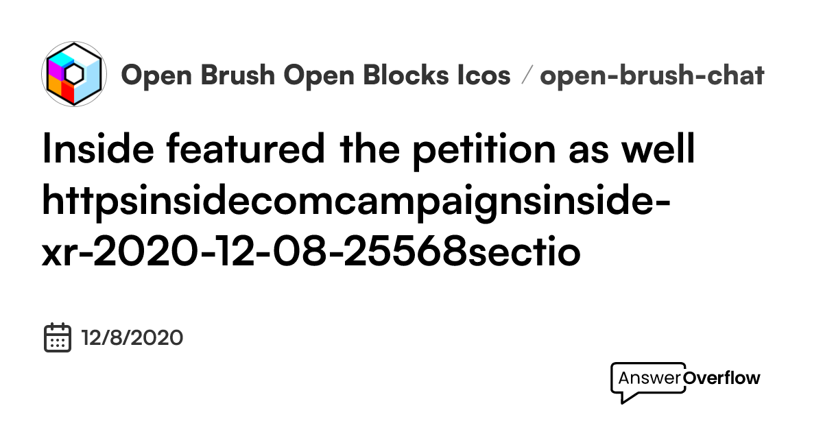 Inside featured the petition as well https://inside.com/campaigns ...