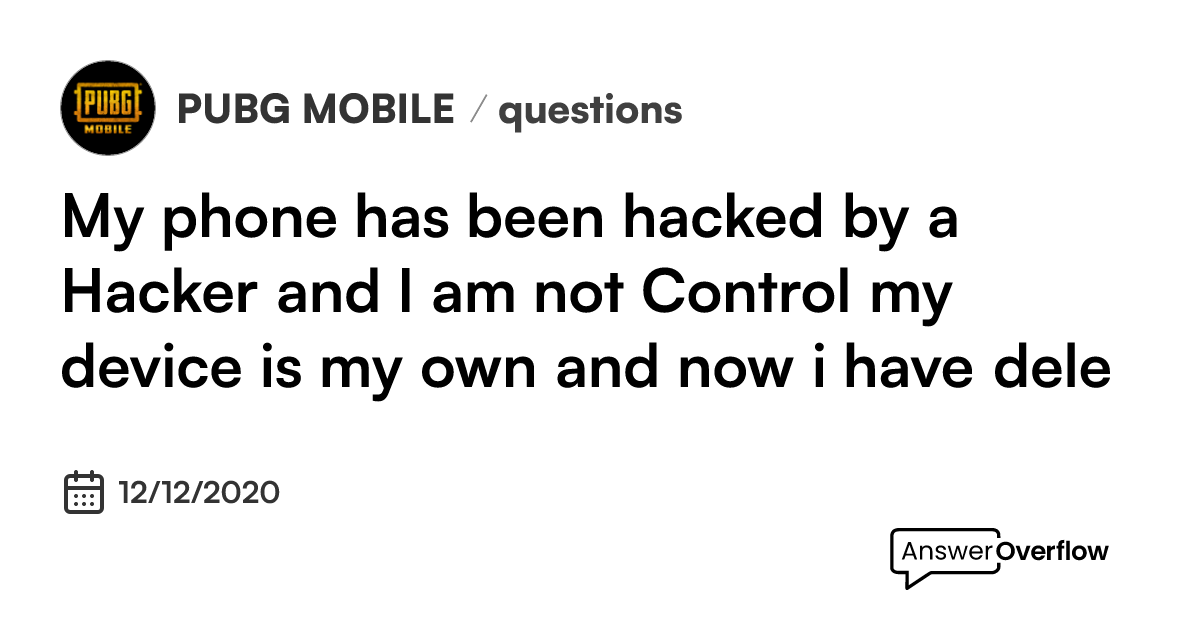 My phone has been hacked by a Hacker and I am not Control my device is ...