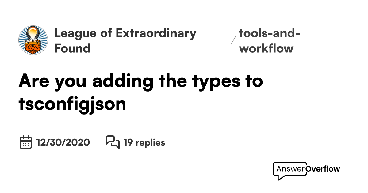 Are you adding the types to `tsconfig.json`? - League of Extraordinary FoundryVTT Developers