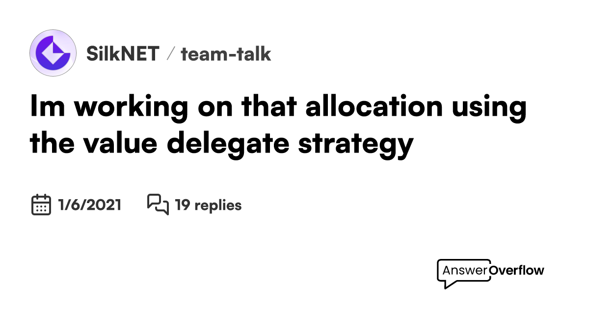 I'm working on that allocation, using the value delegate strategy. - Silk.NET