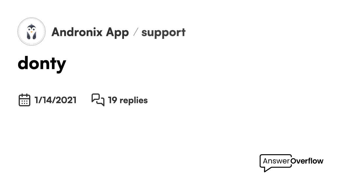 donty - Andronix App