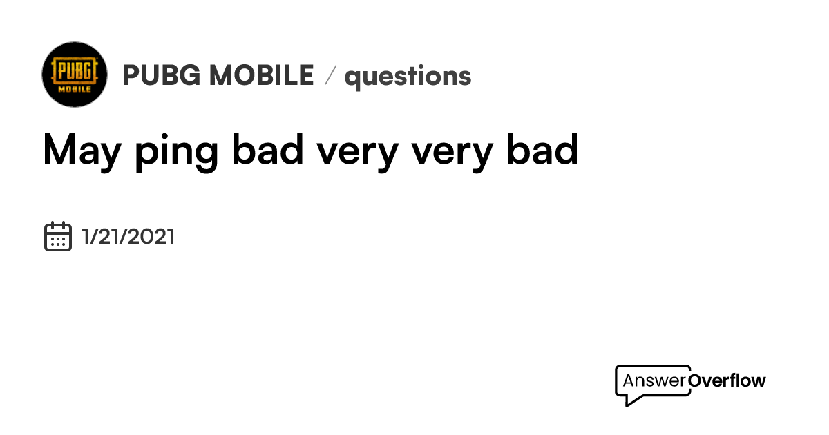 May ping bad very very bad - PUBG MOBILE