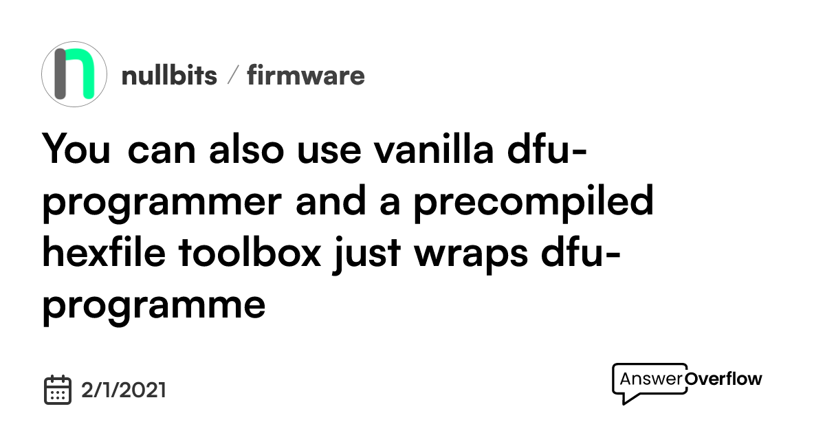You can also use vanilla dfu-programmer and a precompiled hexfile, toolbox just wraps dfu ...