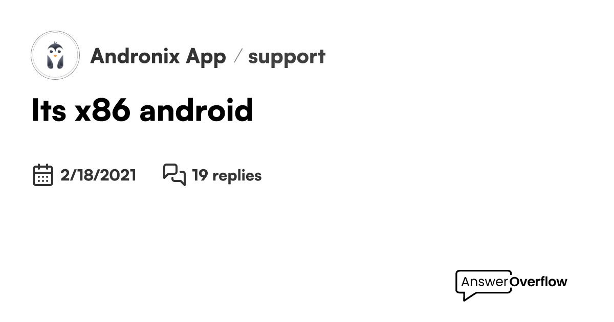 Its x86 android - Andronix App