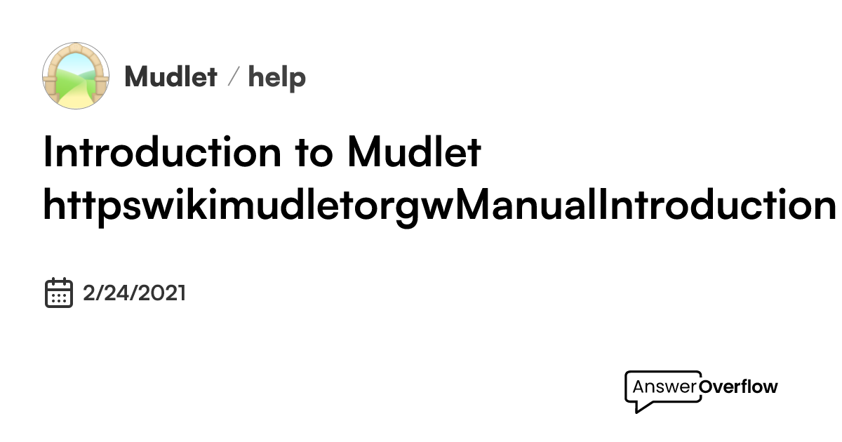 Introduction to Mudlet: - Mudlet