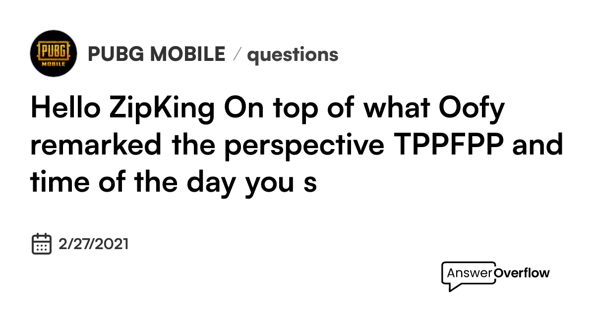 Hello, @ZipKing. On top of what @Oofy remarked, the perspective (TPP ...