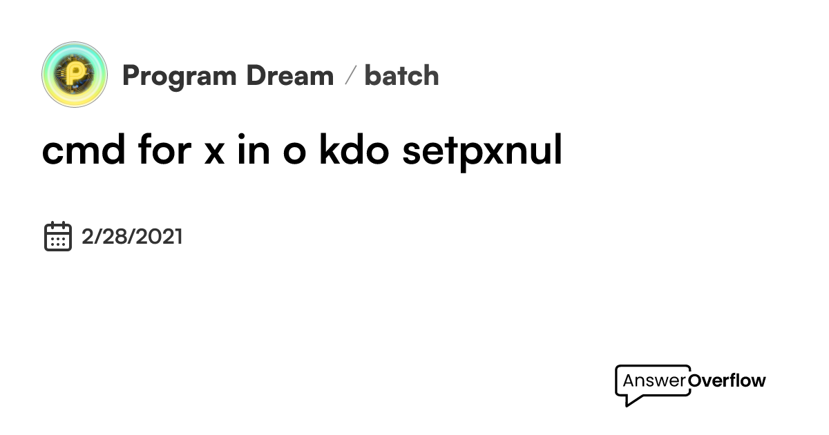 ```cmd for %%x in (o k)do @set/p=%%x