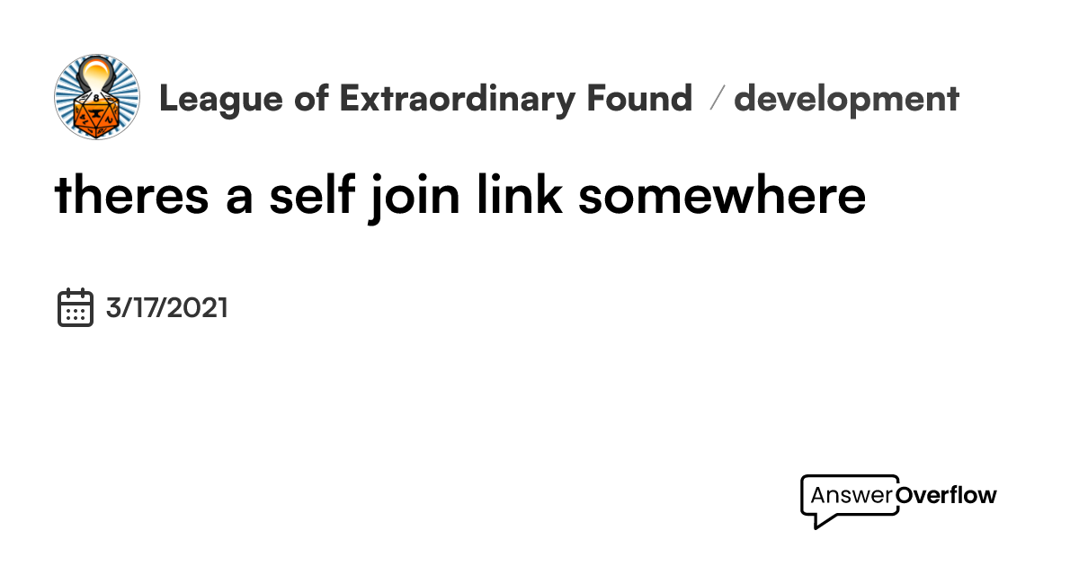 there's a self join link somewhere - League of Extraordinary FoundryVTT ...