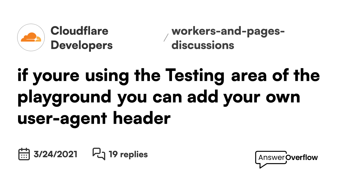 if youre using the "Testing" area of the playground you can add your ...