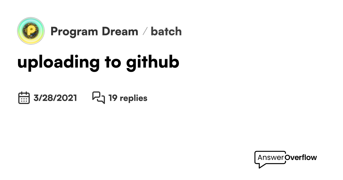 uploading to github - Program Dream