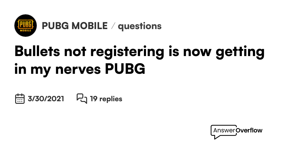 Bullets not registering is now getting in my nerves PUBG. - PUBG MOBILE