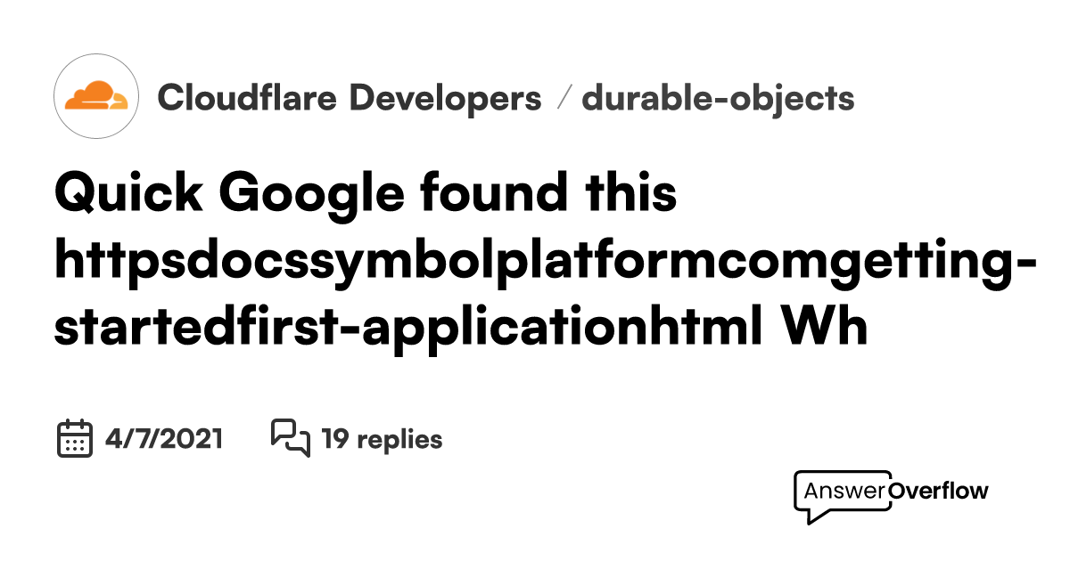 Quick Google found this: https://docs.symbolplatform.com/getting-started/first-application.html ...
