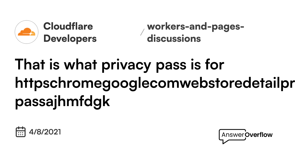 That is what privacy pass is for... https://chrome.google.com/webstore/detail/privacy-pass ...